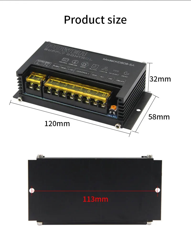 Access Control Power Supply Switch Power Adapter 100-245V to 12V 5A DC ...