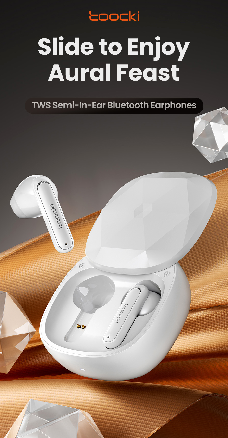 Toocki RD20 TWS Wirless Earphones Bluetooth 5.3 ENC Noise Cancelling 3D ...