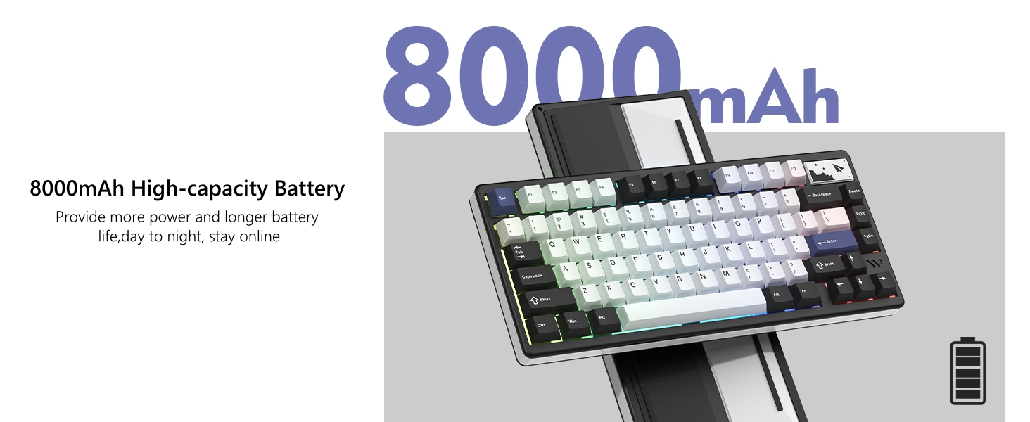Womier SK71 Pro 75% VIA Support Wireless Aluminum Mechanical Keyboard ...
