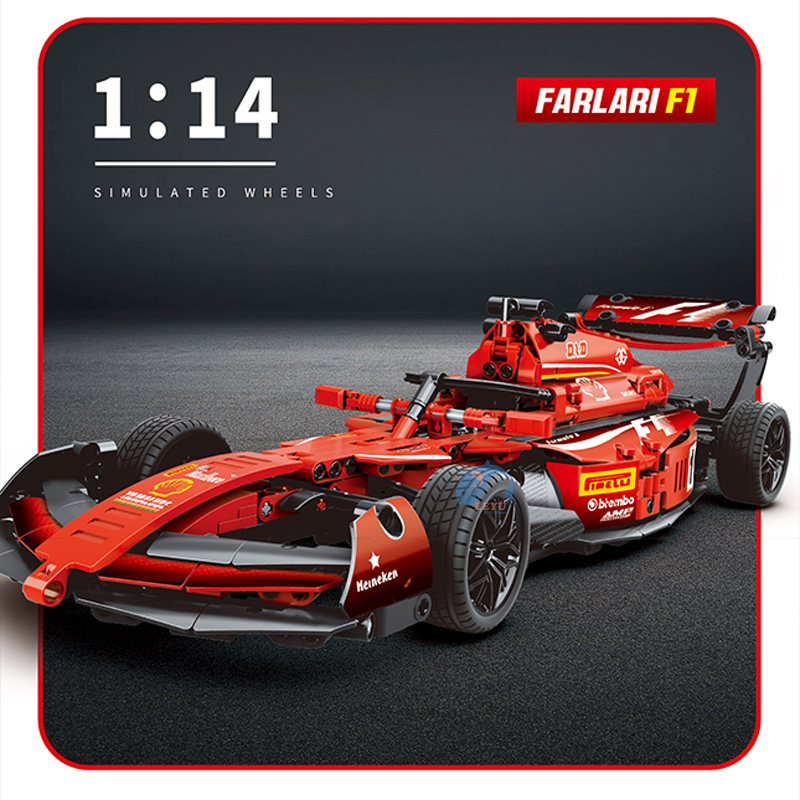 MOC Technic Ferrari F1 Car Building Blocks Set Toys for Boys Kids Men ...