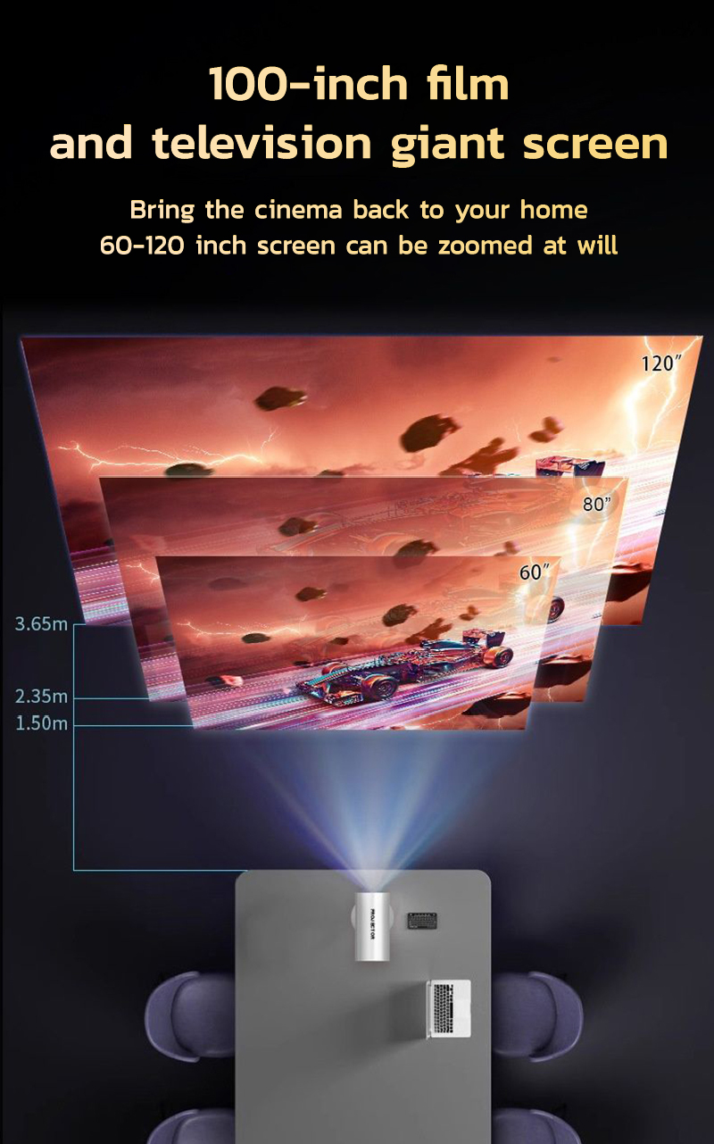 4K Mini Projector for phone Full HD Home Projector portable projector ...