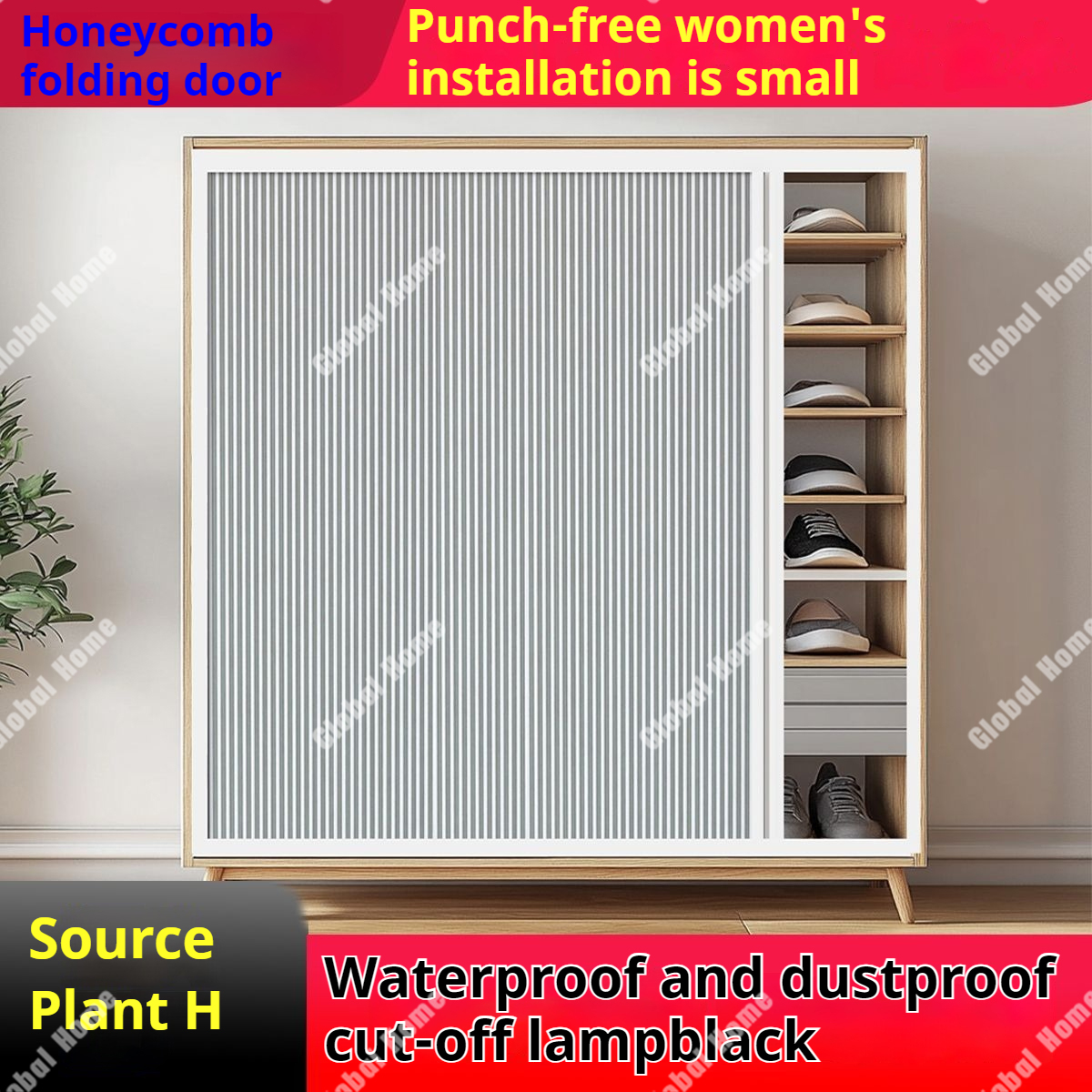 Customized folding cabinet doors with concealed sliding function, no ...