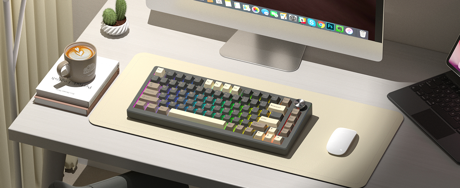 Womier PBT Retro Brown Keycaps Set Cherry Profile 138 Keys Custom ...