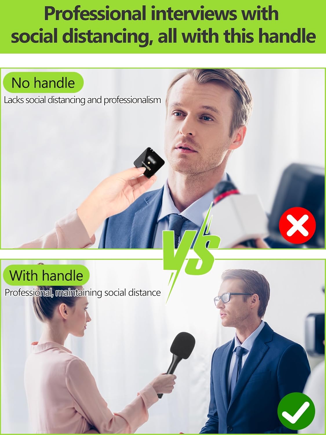 Mic Stand fit for DJI/Rode/Hollyland Lark/Movo Wireless Microphone ...