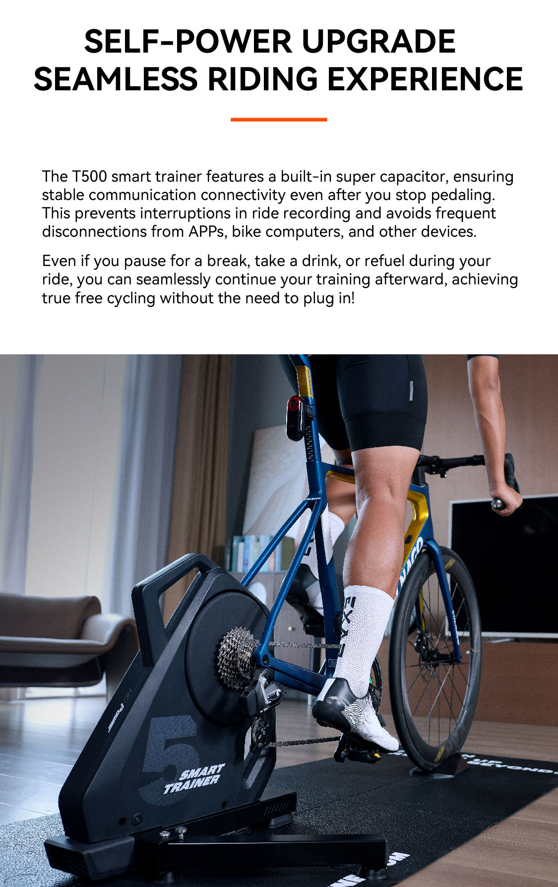 Magene T500 Smart Bike Trainer Self-powered Compatible Shimano/Sram 8 ...