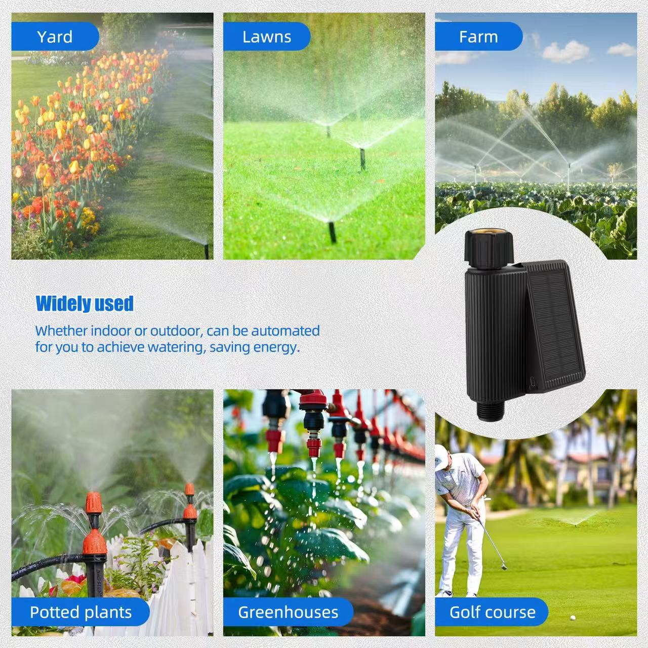 YIERYI Smart WiFi Solar Irrigation System & Bluetooth Soil Sensor ...