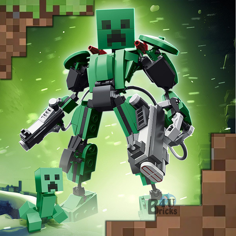 Action Figures Minecraft Characters Building Blocks Toys Steve Creeper ...