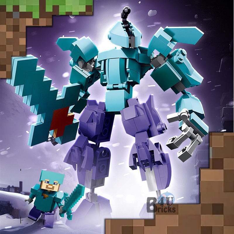 Action Figures Minecraft Characters Building Blocks Toys Steve Creeper ...