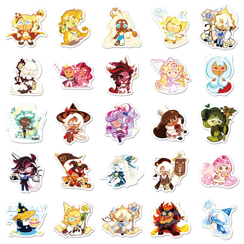 50PCS Cookie Run Kingdom Sticker Game Sticker Toy Graffiti DIY Phone ...