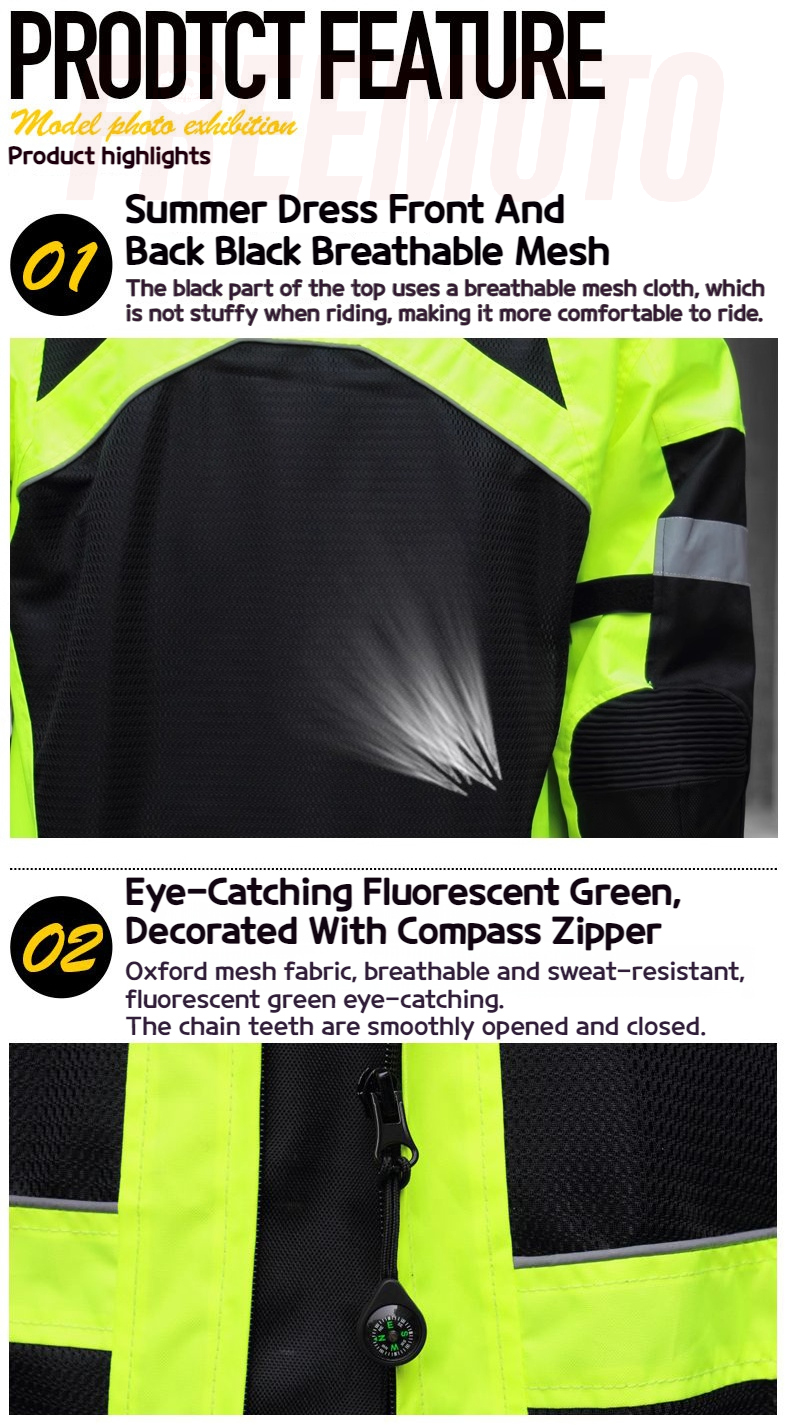 Riding Tribe Motorcycle Jacket Professional Reflective Waterproof ...