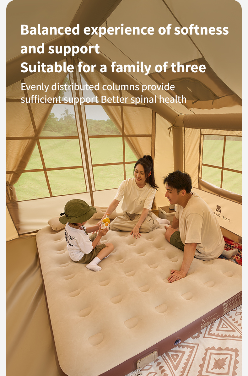 MOBI GARDEN Automatic Inflatable Bed Outdoor Camping Built-In Pump Single/Double/Triple Family ...