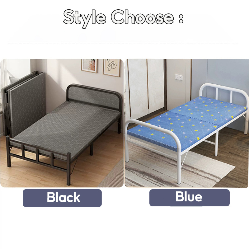 Foldable Bed Double/Single/Queen Adjustable Folding Bed with Cotton ...