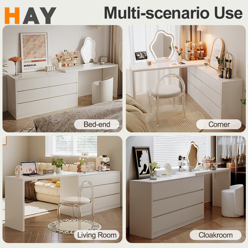 Meja Solek Makeup Table with Storage Cabinet Meja Makeup Chest Drawer L ...