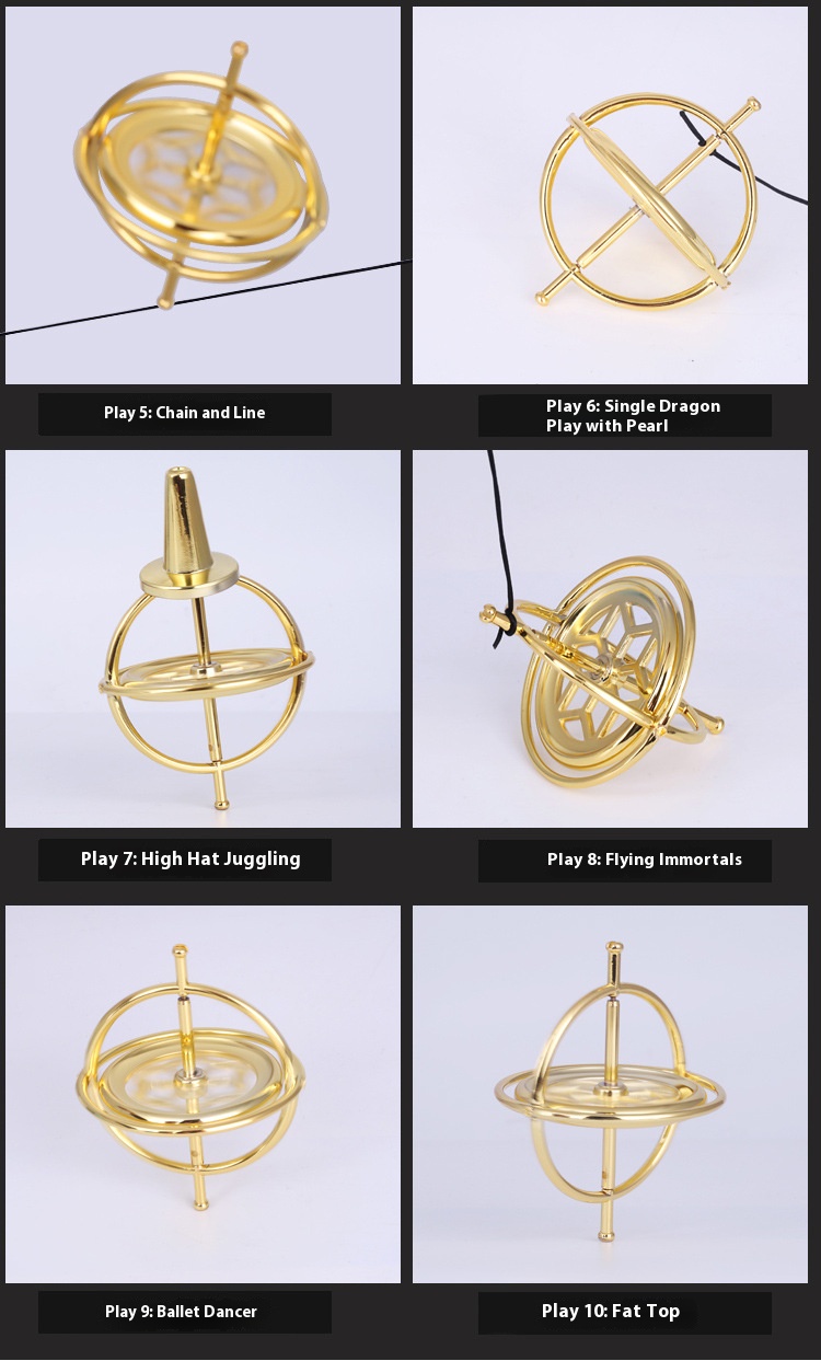 Anti-Gravity Colorful Zinc Alloy Finger Gyroscope Spinner | Metal ...
