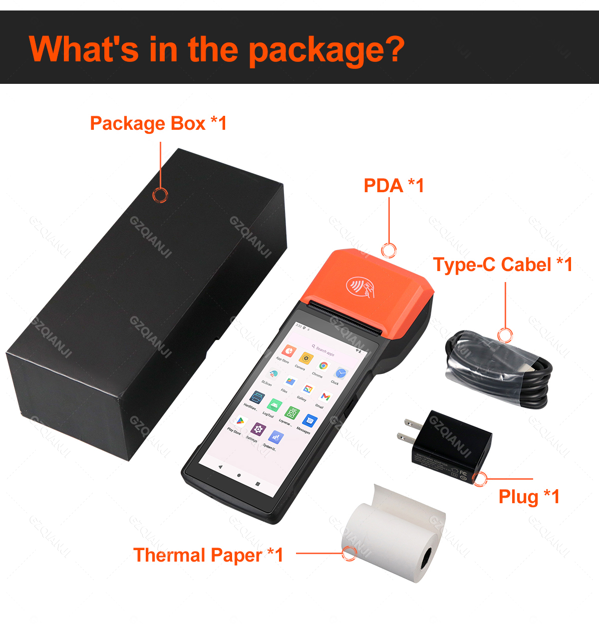 PDA POS Terminal Receipt Printing Large Memory Support Loyverse POS ...