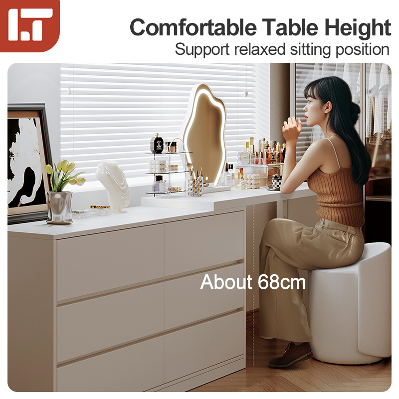 30cm Narrow Makeup Table DIY Chest Drawer Dressing Table With Drawers ...