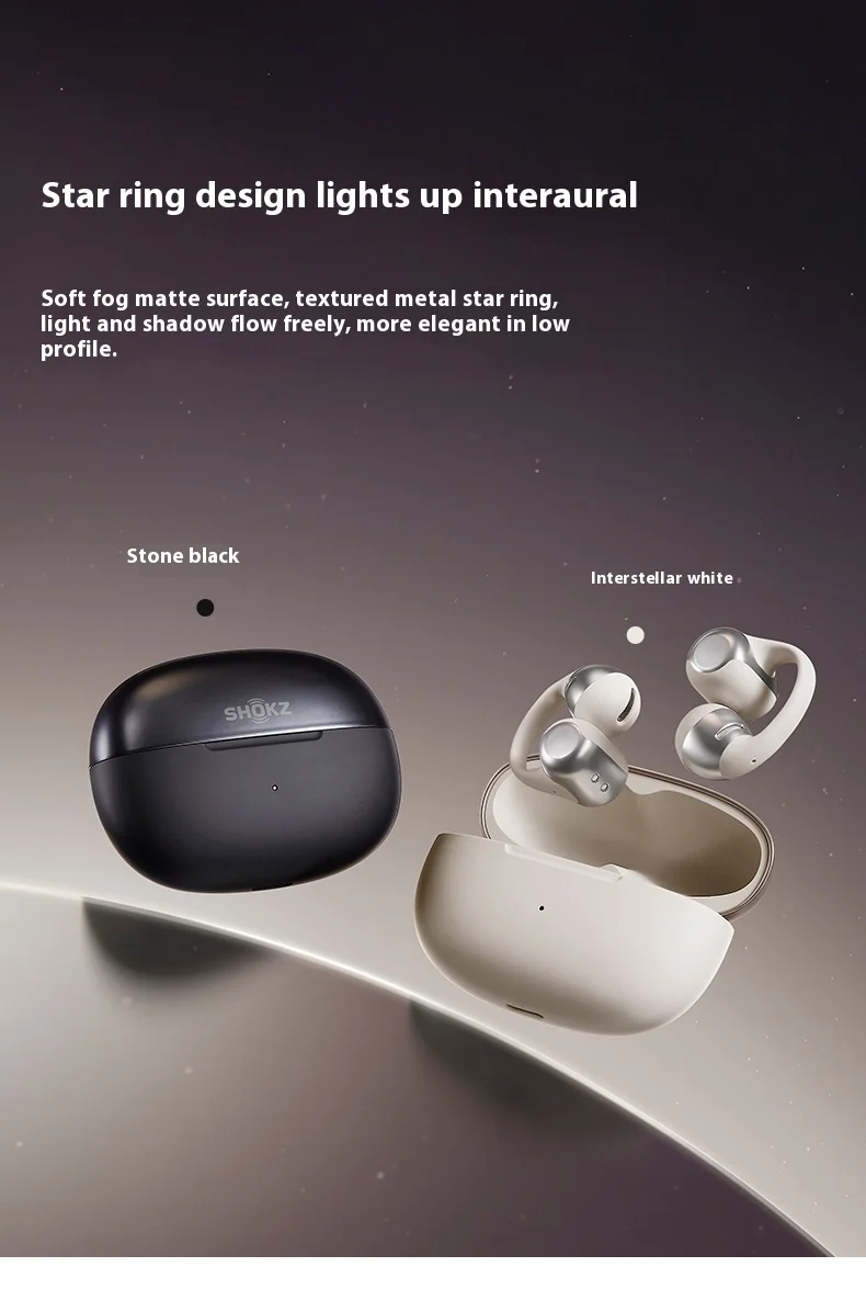 Shokz OpenDots ONE E310 Wireless Bluetooth 5.4 Earphones Titanium Dynamic Dolby Audio AI Noise ...