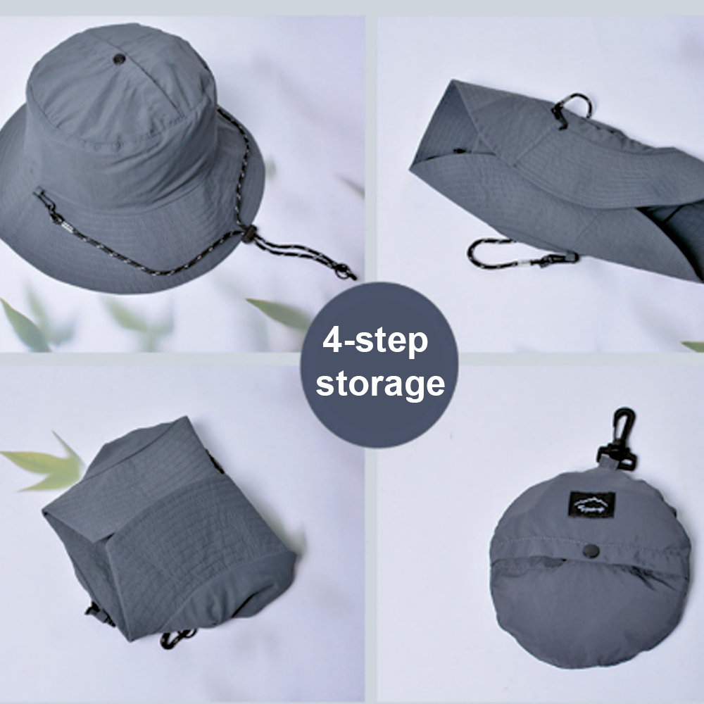 In Stock 】 TANLE UPF50+Double sided Folding Bucket Hat - Waterproof ...