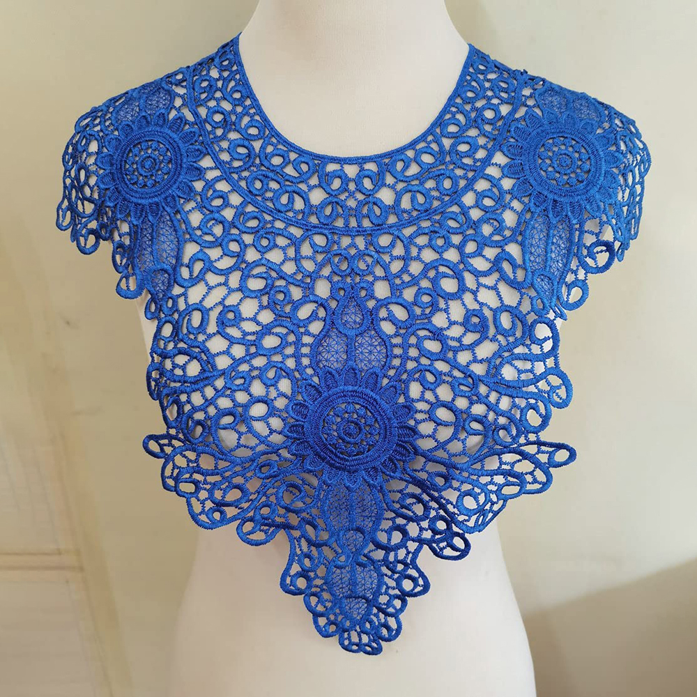 1Piece Embroidered Floral Lace Neckline Neck Collar Trim Clothes Sewing ...