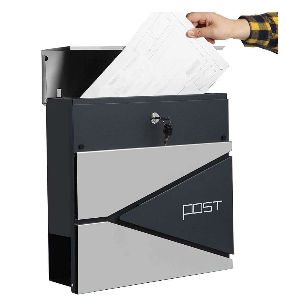 Outdoor post mailbox letter box letter newspaper magazine mailbox ...