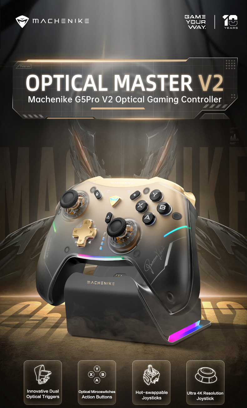 Machenike G5 Pro V2 Optical Gaming Controller Optical Trigger Optical ...