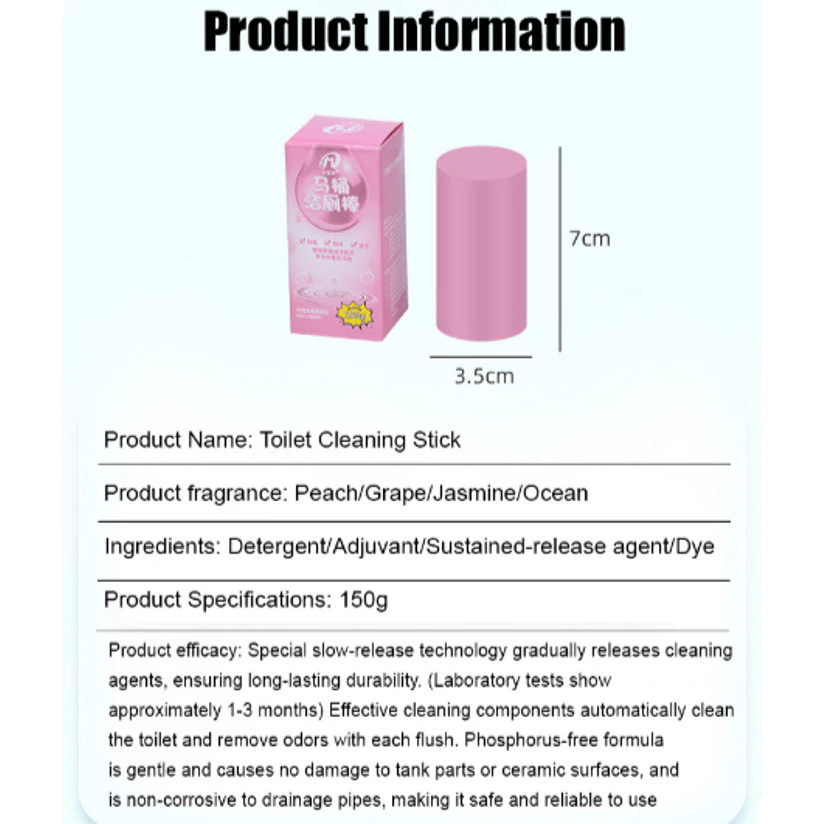 💕💕Toilet cleaning stick Available in 4 scents deodorant durable large ...