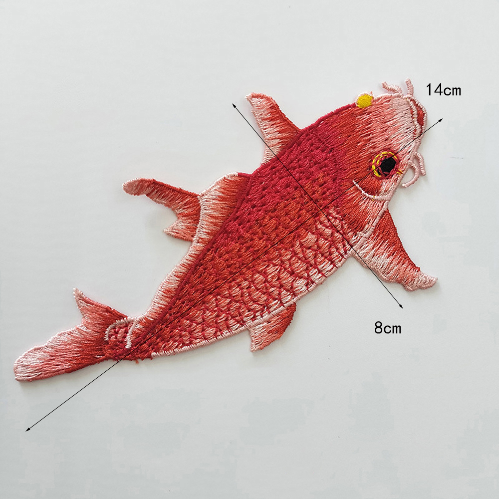 5Pcs Fish Patches Repair Embroidery Applique Sewing Clothing Dress ...