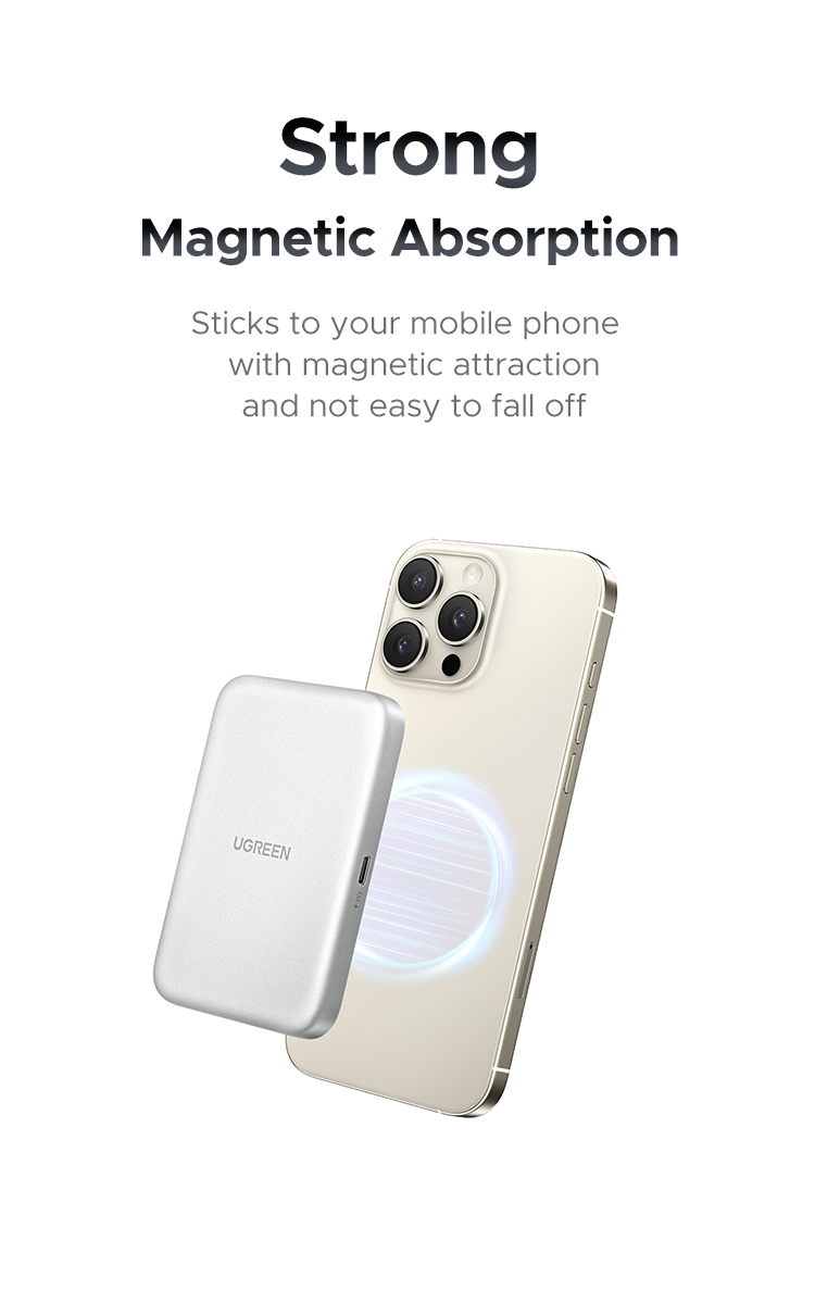 UGREEN Magnetic M.2 Nvme SSD Enclosure with Magsafe for iPhone 16 15 ...