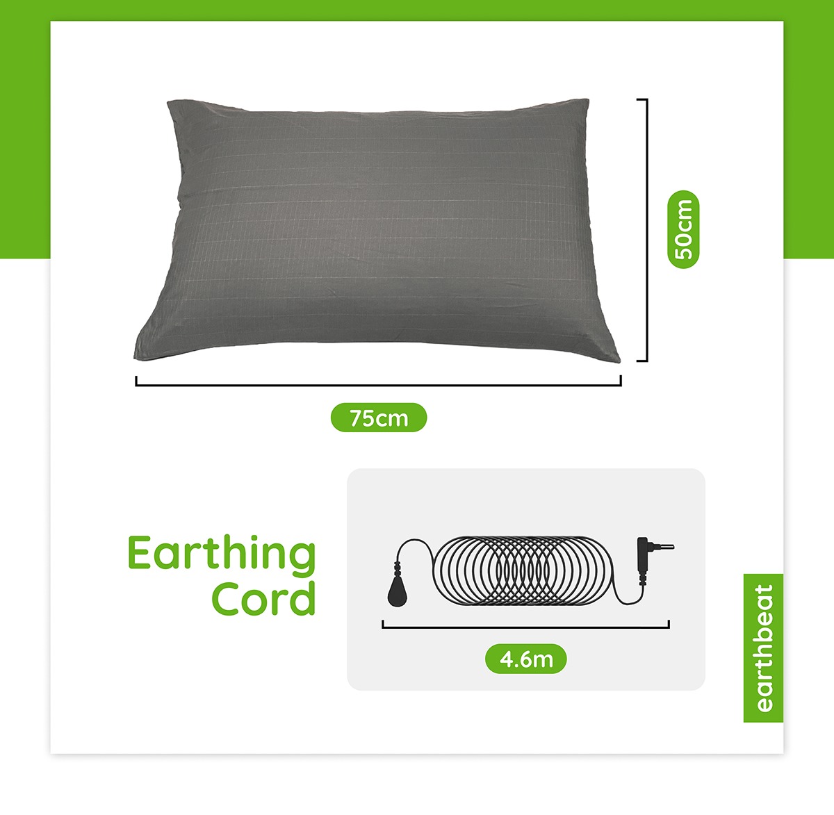 earthbeat Classic Earthing Pillowcase. Silky-Smooth Tencel with ...