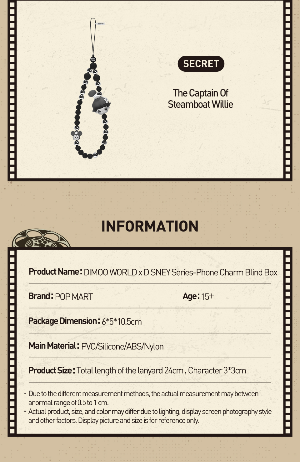 POP MART DIMOO WORLD X DISNEY Series-Phone Charm Blind Box | Shopee ...