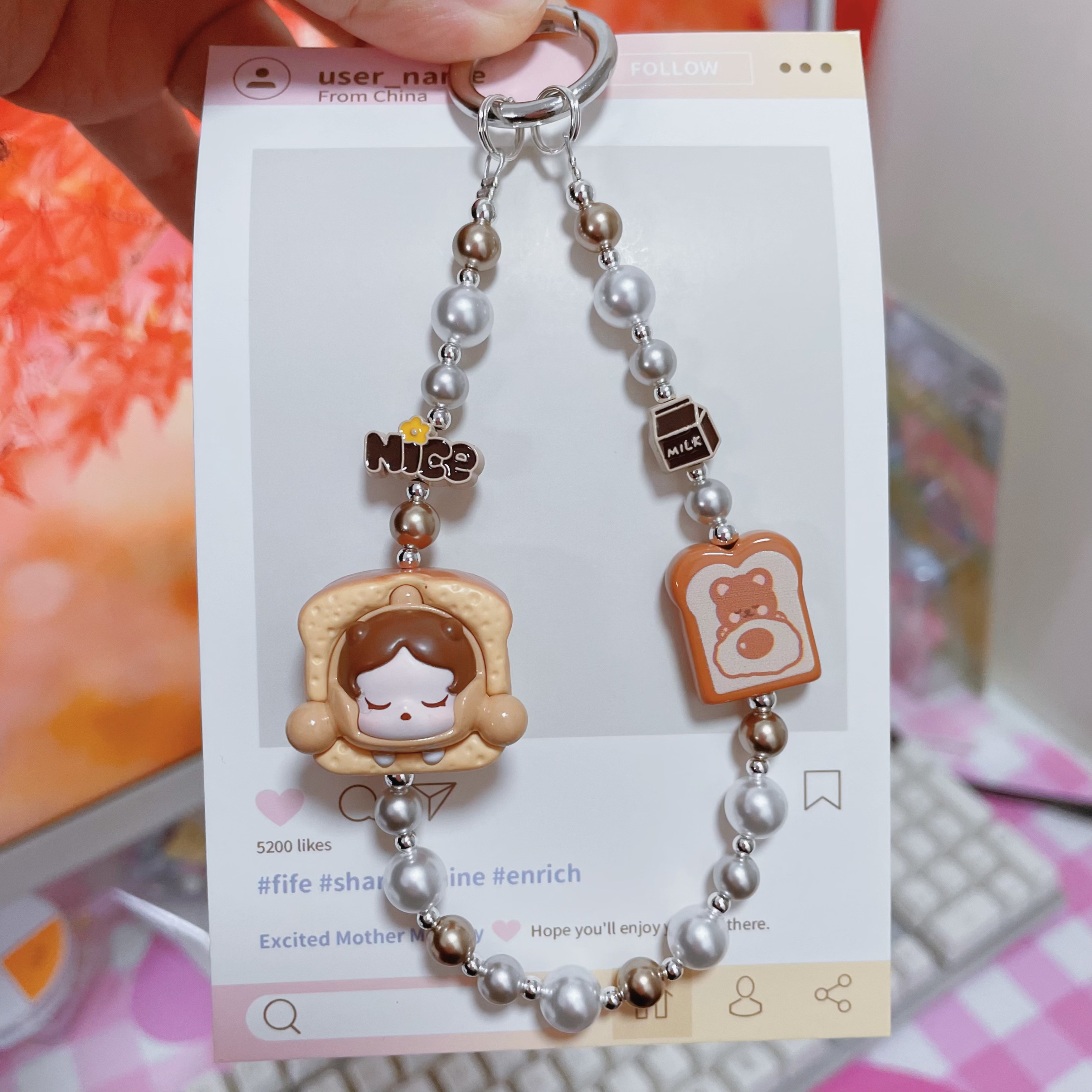 Pop mart crybaby Mobile Phone Chain Key labubu dimoo Lanyard Crying ...