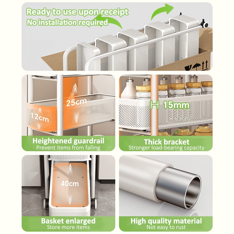 LivinEase Withdrawable Kitchen Pull Out Rack Cosmetics Rack Narrow ...