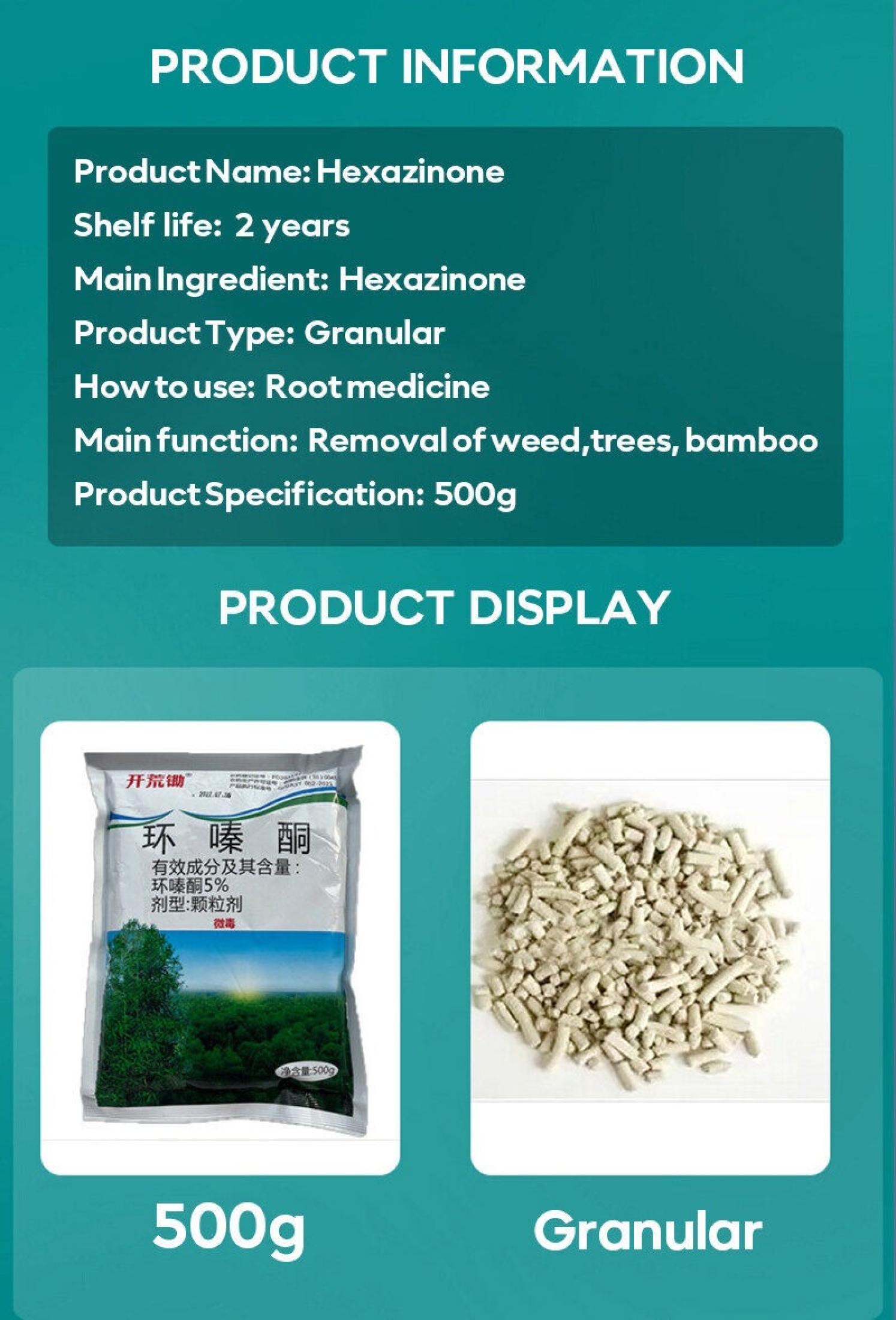 500g Tree killer chemical powder Hexazinone root removal kill tree and ...