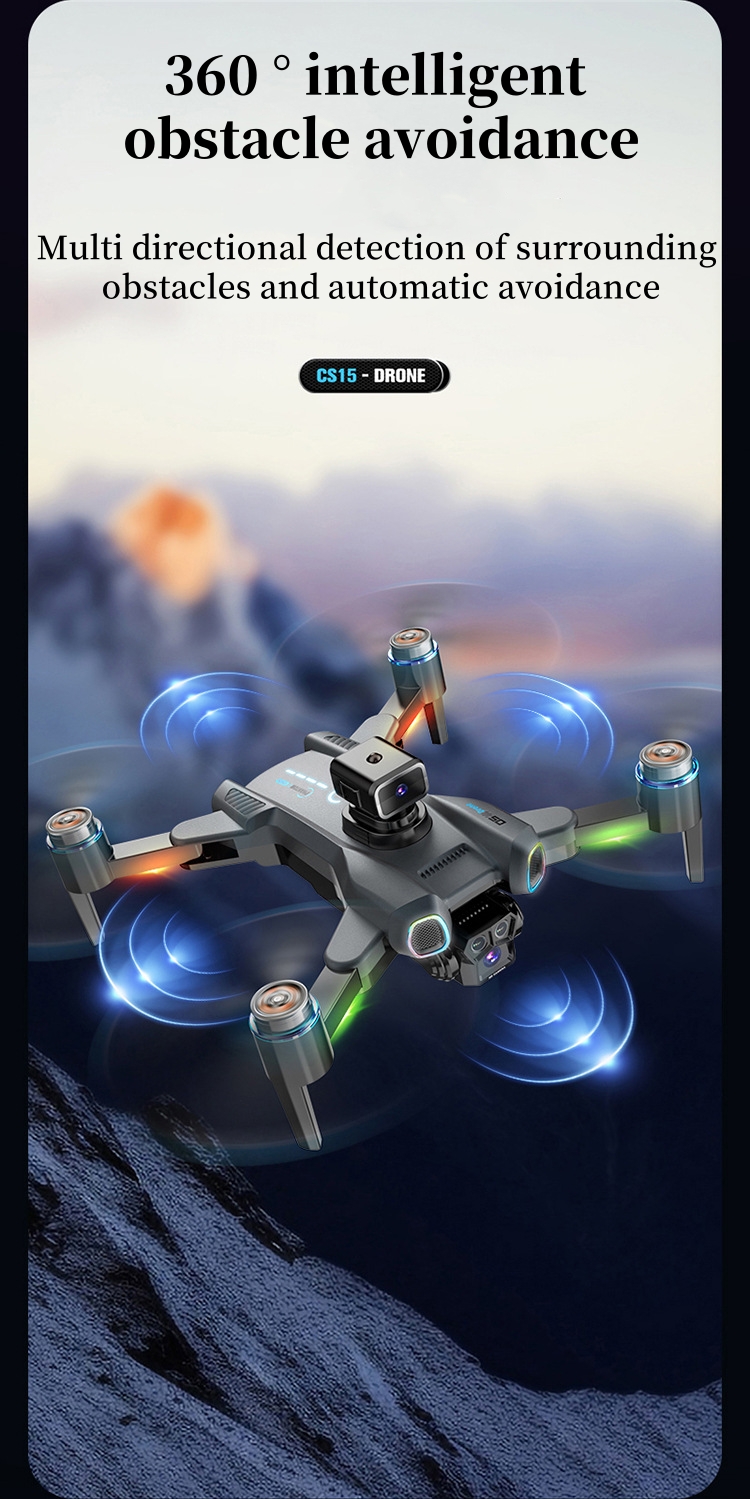 【GPS +OBS】Drone CS15 with camera 8k HD high-brushless aircraft obstacle avoidance GPS remote ...