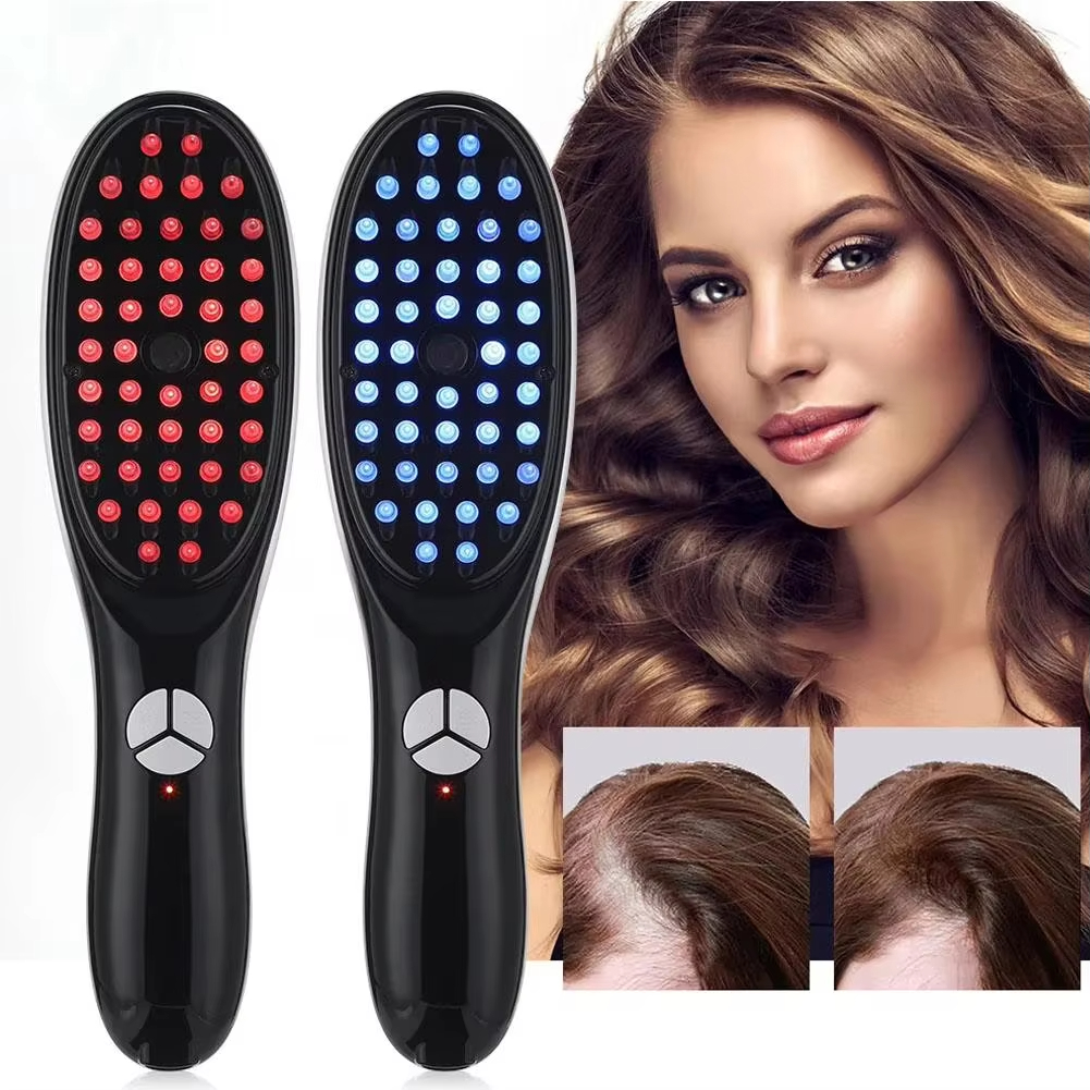 Electric Spray Massage Comb Hair Growth Vibration Head Massager Brush ...