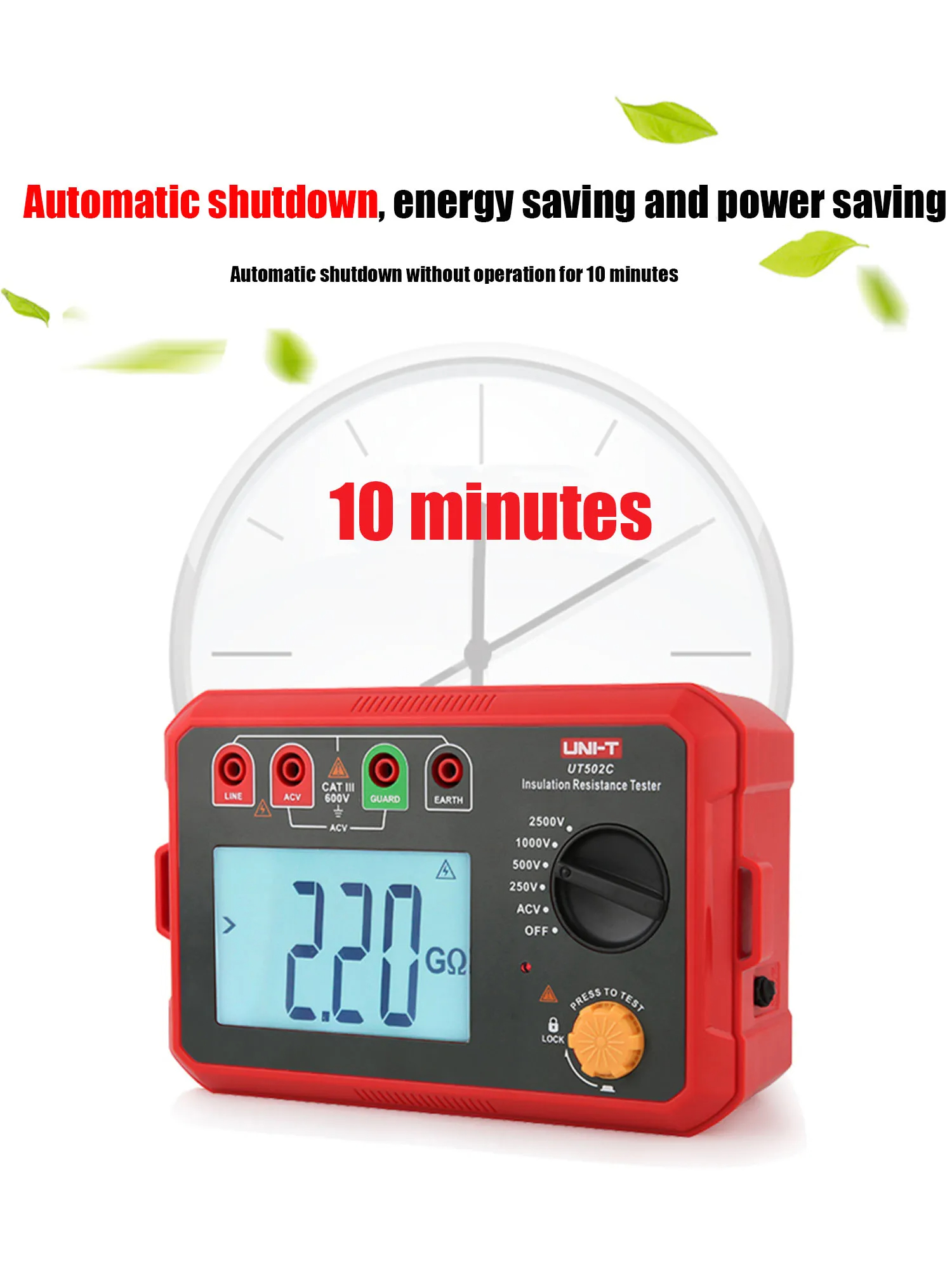 UNI-T UT501C 502C Digital Insulation Resistance Tester Megohmmeter ...