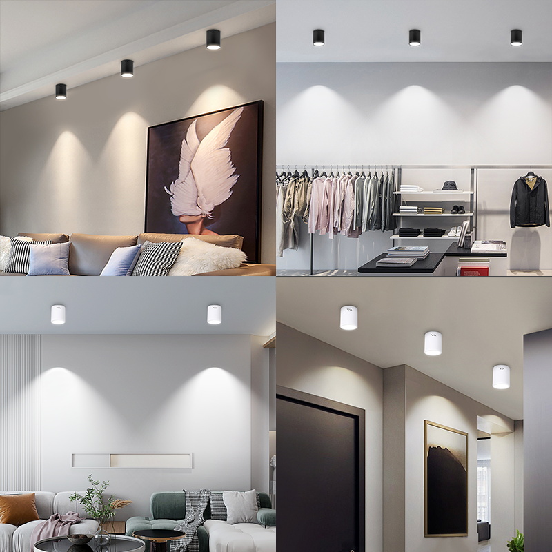 CANMEIJIA Replacable E27 Bulb Downlight Tri-color Led Pin Light ...