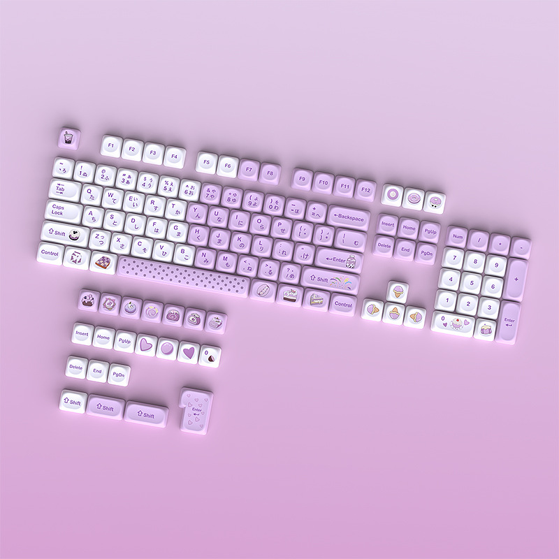 GMK Taro Paste Keycaps Set 125 Keys PBT Keyboard Cap MOA Profile game ...