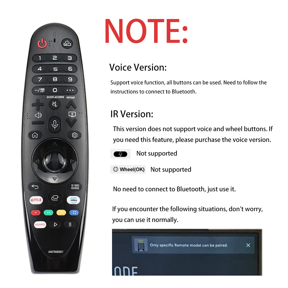 Trendy New Voice Magic Remote AKB75855501 for LG Smart TV, a ...