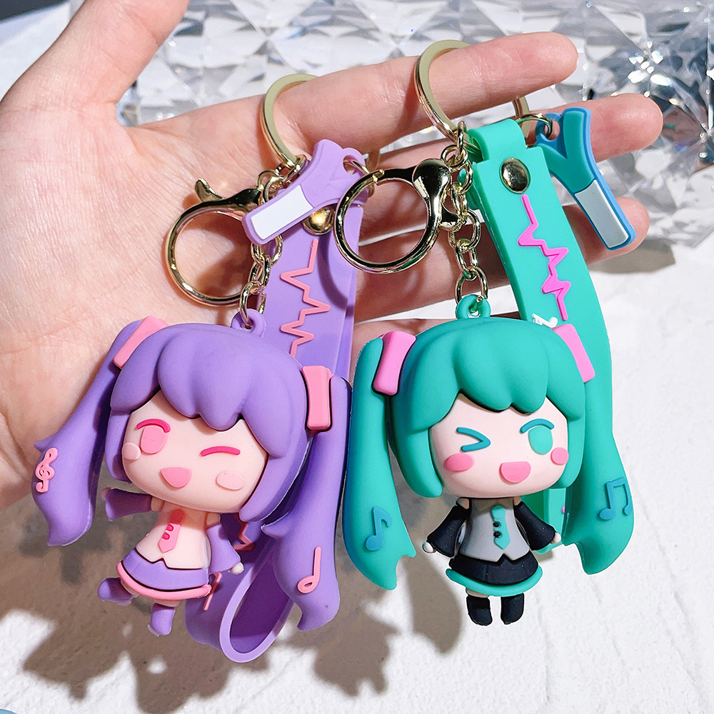 Cartoon Hatsune Miku doll keychain Hatsune Miku peripheral backpack ...