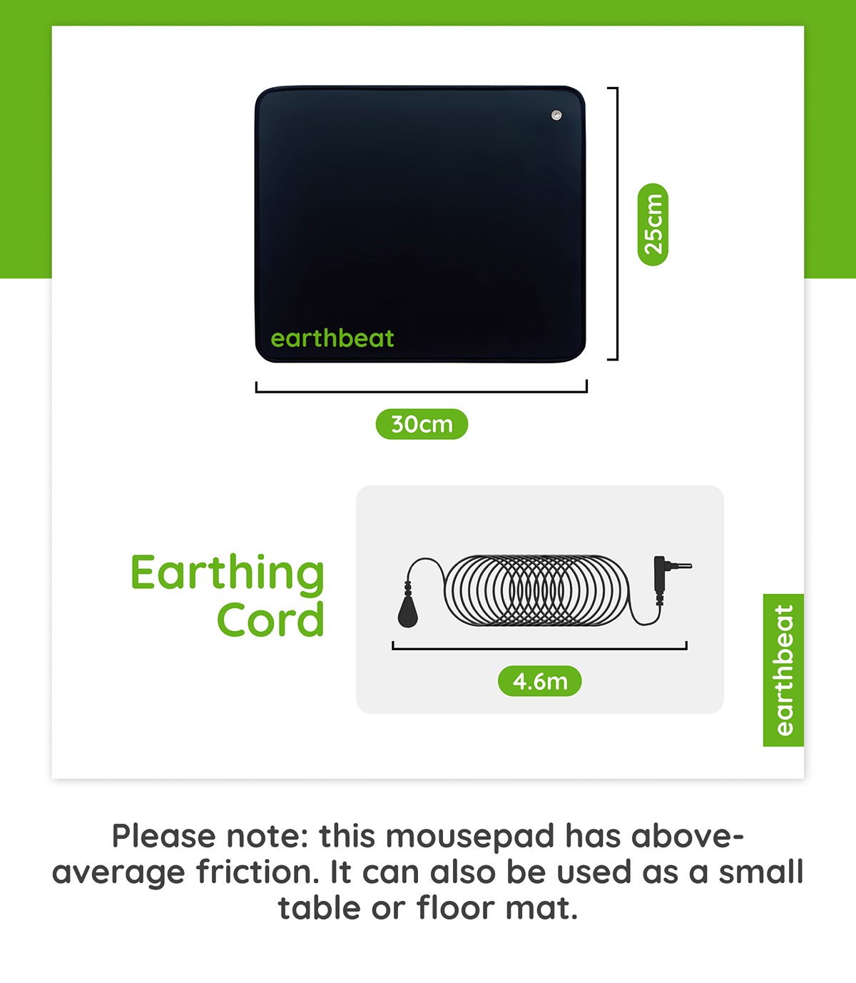 earthbeat Classic Earthing Mousepad. Grounding Natural Therapy. MY ...