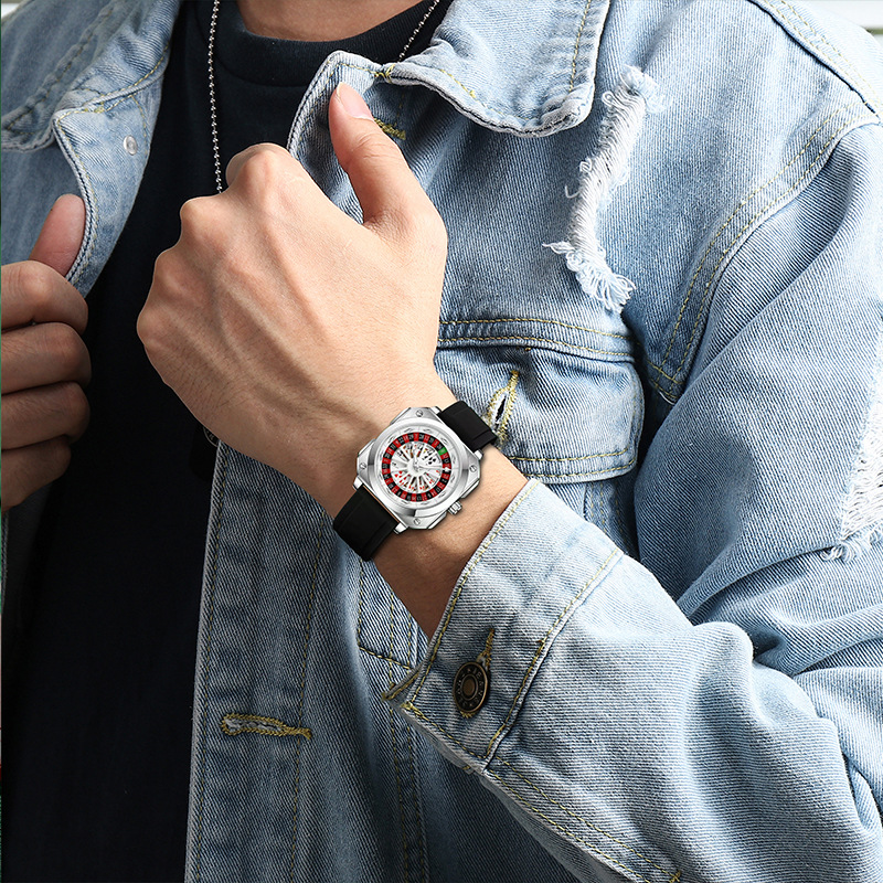 Poker Watch 撲克手表 God of Gamblers Watch Men's Watch Time to Run Wheel ...