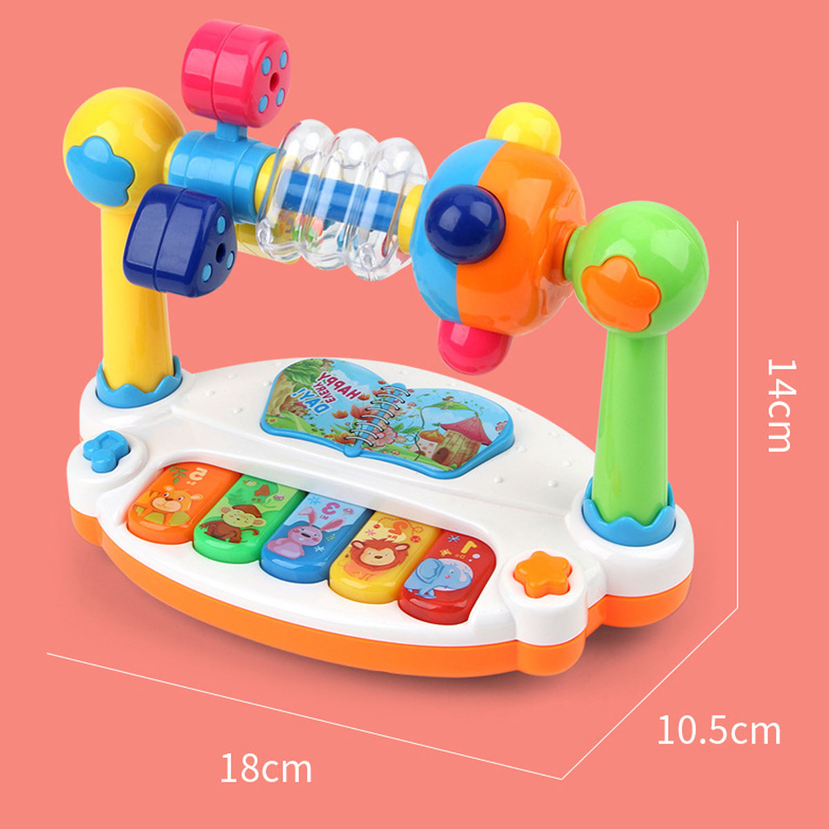 baby piano toys kids rotating music keyboard light sound, musical toy ...