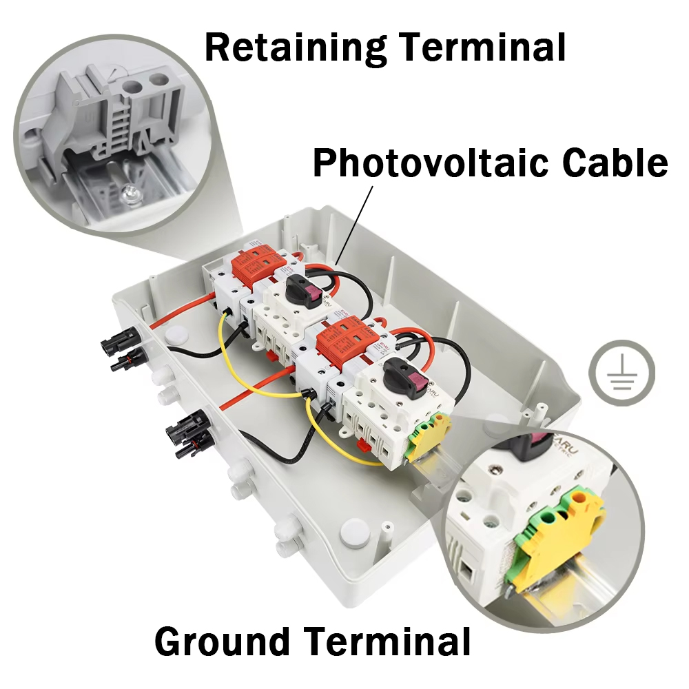 Solar photovoltaic PV Combiner Box 2 input 2 out 2 String Surge ...