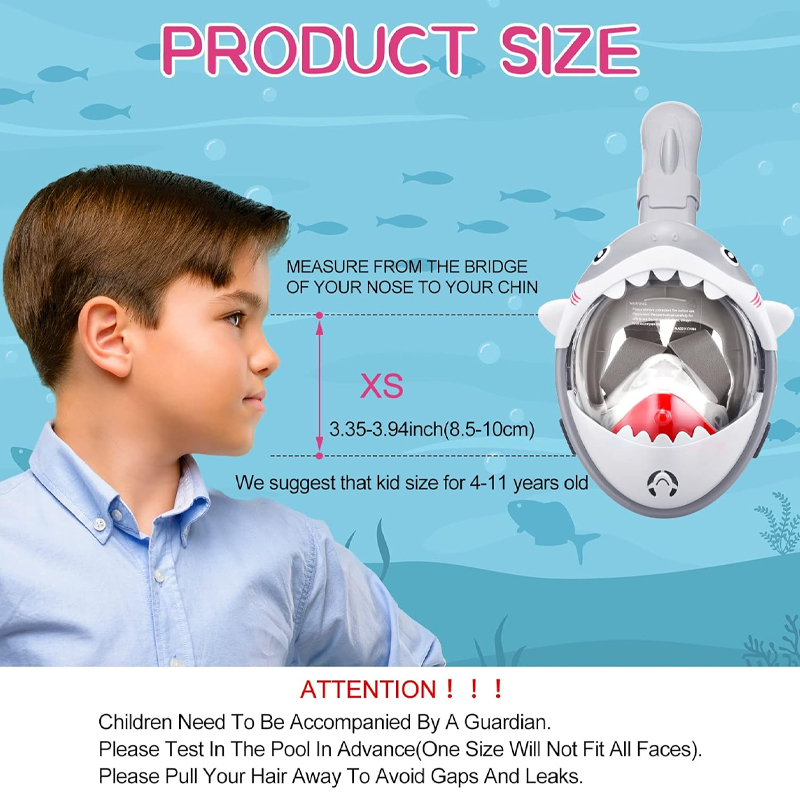 ⚡️Ready stock⚡️Snorkeling mask children's scuba diving swimming full ...