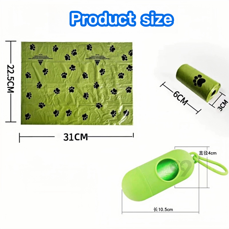 (5 rolls free capsules) Thick model dog poop bag cat poop bag fragrant ...