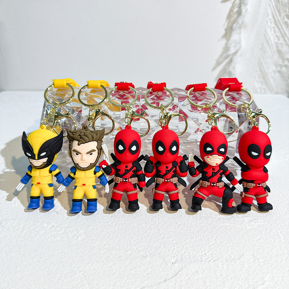 Marvel Deadpool and Wolverine doll keychain pendant backpack pendant ...