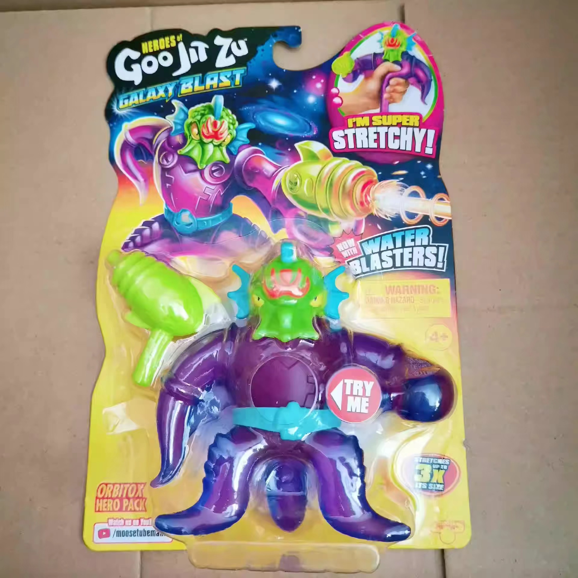 Heroes of Goo Jit Zu Galaxy Blast Hero Pack - Super Stretchy Orbitox with an All New Water ...