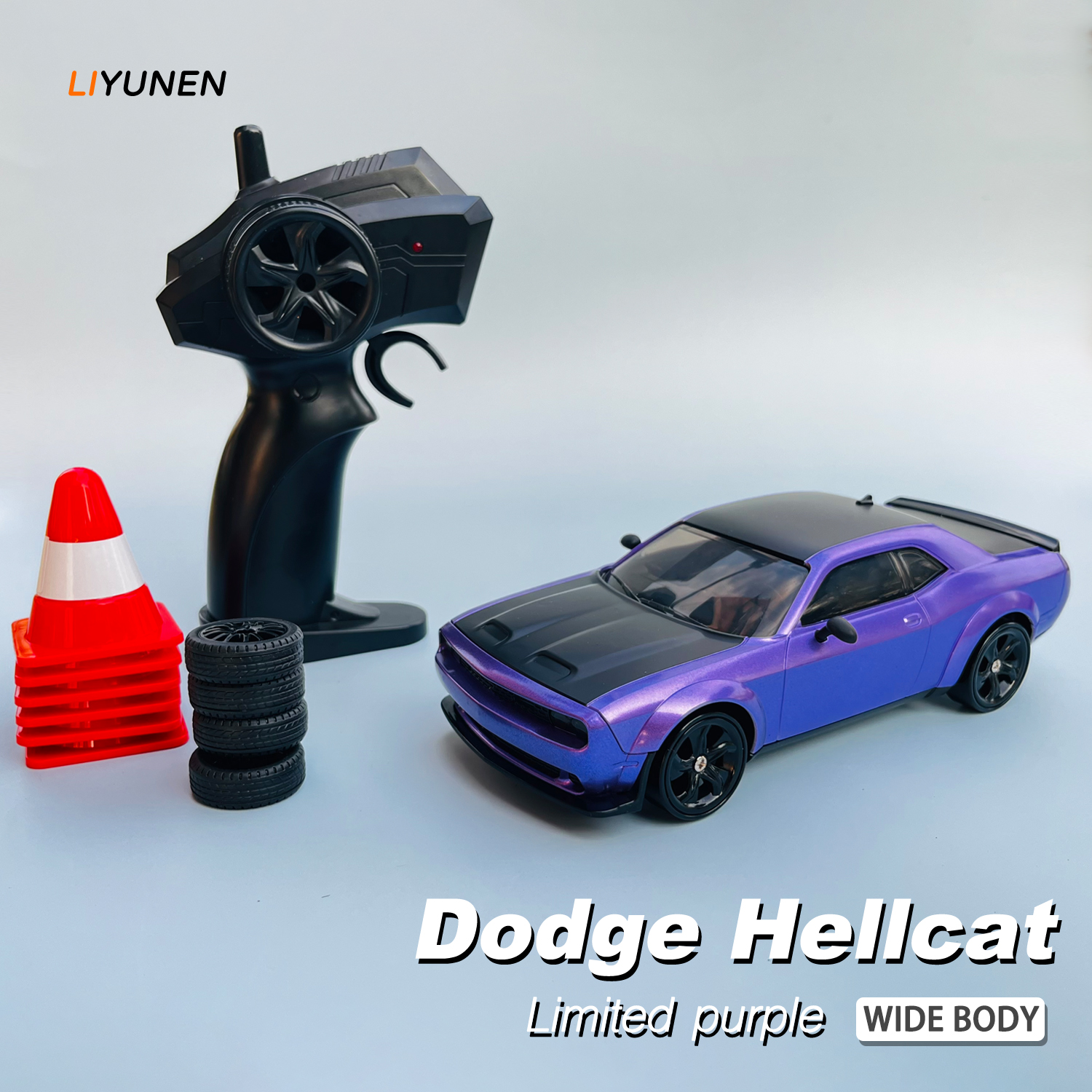 RC Drift Car Dodge SRT Hellcat 4WD Model Racing GTR Remote Control ...