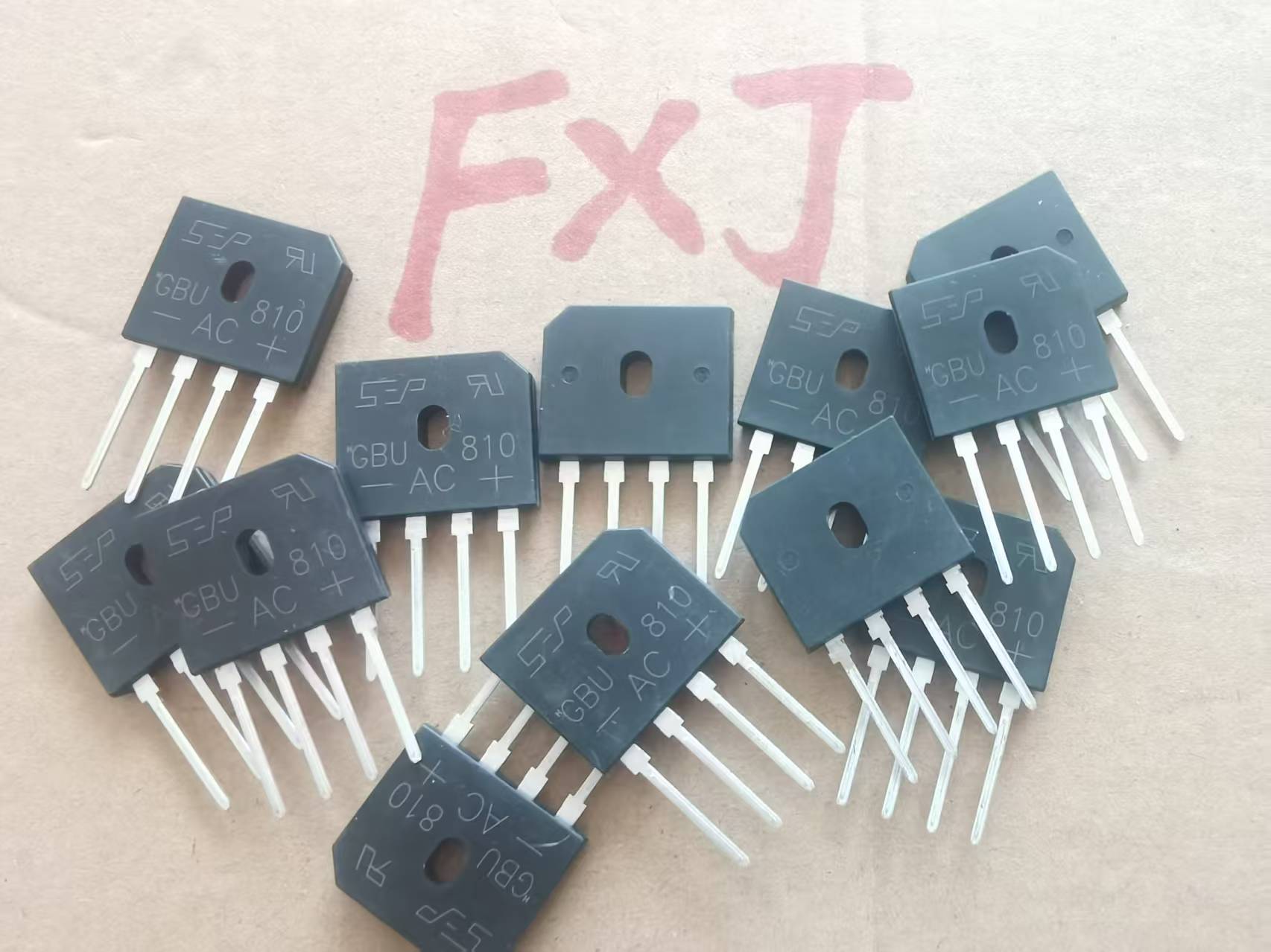 ((10 Pcs) GBU810 Rectifier Bridge Flat Bridge Bridge Stack 8A 1,000V ...